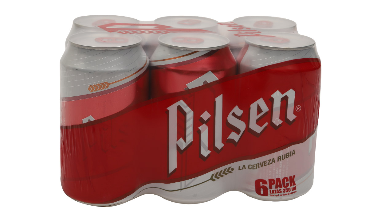 CERVEZA PILSEN EN LATA 350ML 6 PACK